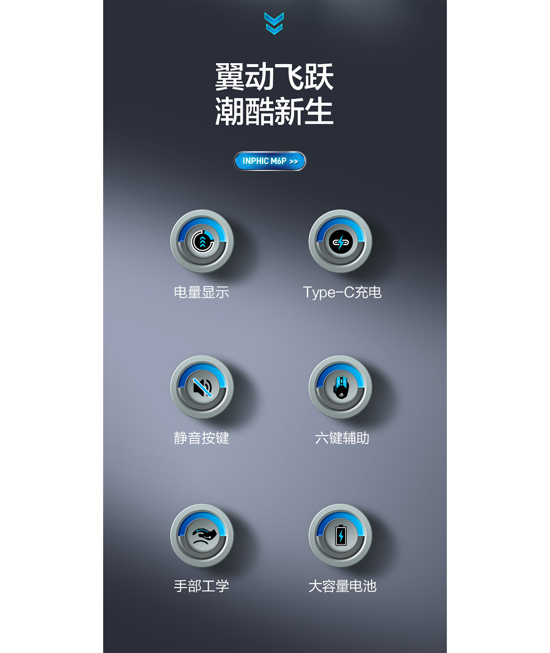 英菲克（INPHIC）M6P机甲无线鼠标Type-c静音充电鼠标_多少钱_参数_图片_价格_用户评价_联想商城